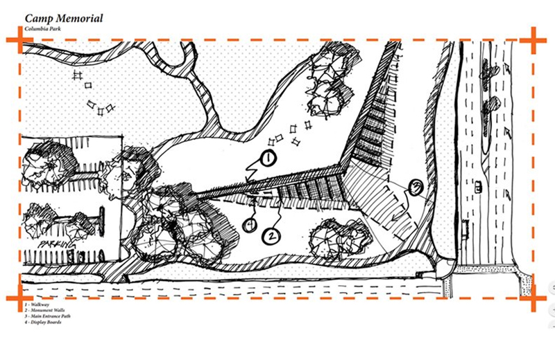 WWII Camp Wall - Description of the walls